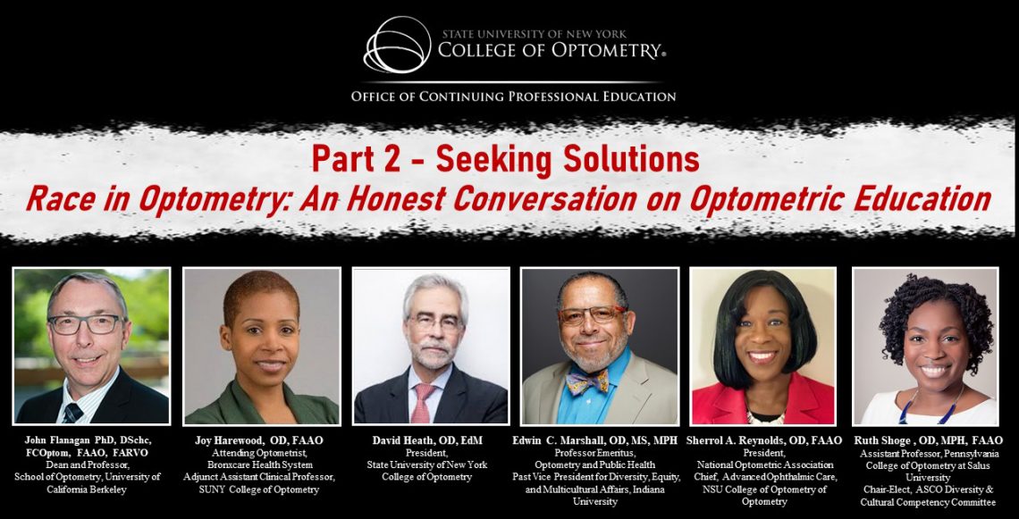 SUNY Optometry Hosts Part Two of a Live Webinar Series Addressing Race ...