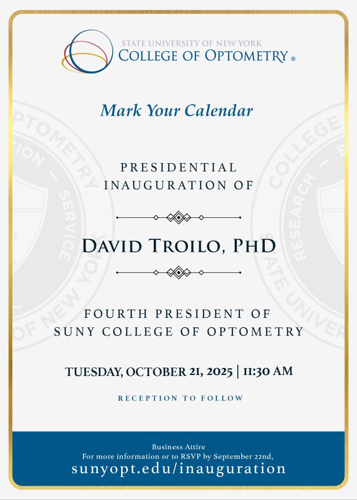 Presidential Inauguration - SUNY College of Optometry